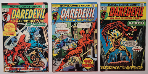 Daredevil #125 126 & 127 Cooperhead,Torpedo and 1st Glenn, Gil Kane ...