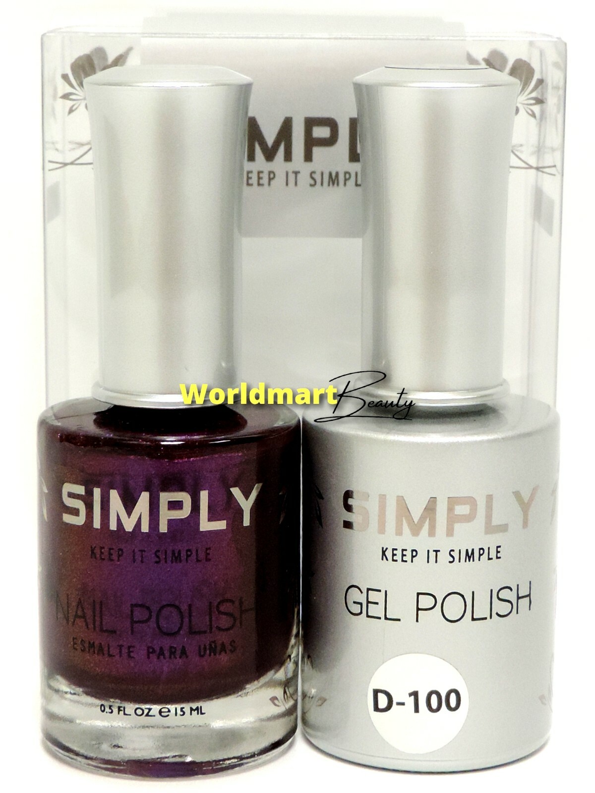 Simply Gel Nail Polish 0.5fl.oz UV/LED Gel Color Duo D-100 | eBay