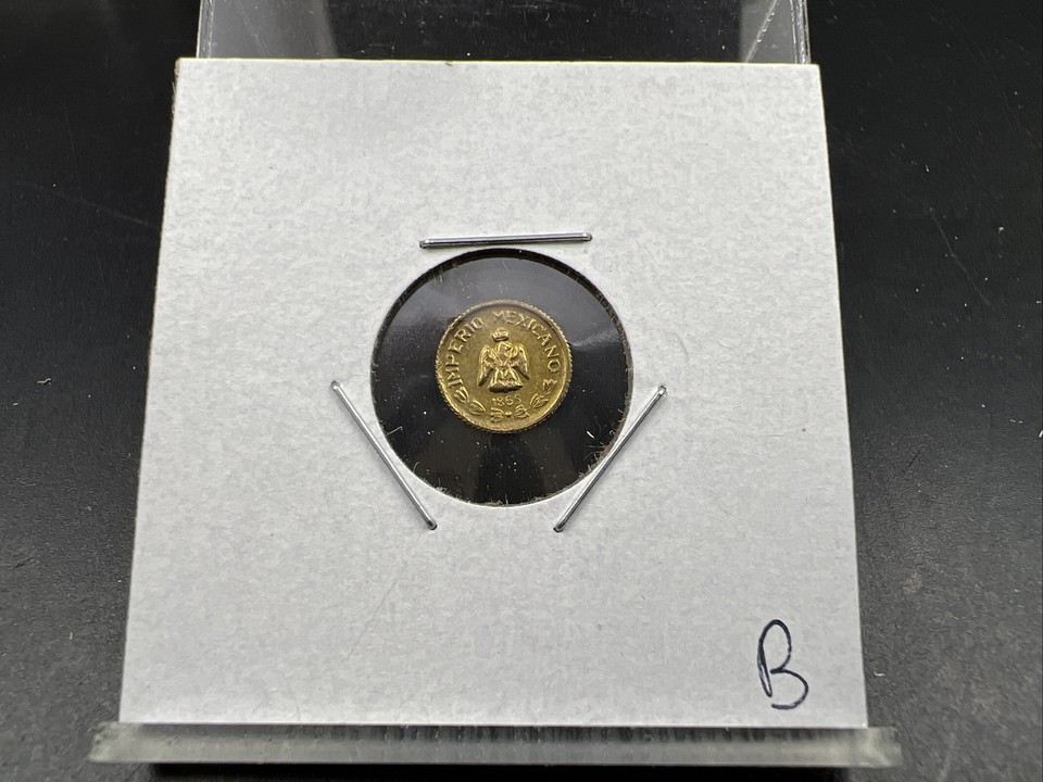 1865 Mexico Miniature 8K Maximiliano .4 Gram Gold Coin CH BU Unc SKU#B6 ...