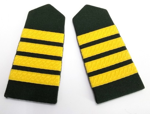 Shoulder Slides Officer Slide On Epaulettes Military Green With 4 Rank ...