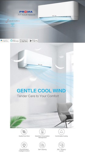 PROMA SPLIT SYSTEM AIR CONDITIOER, INVERTER, WIFI, 7.2kw=-= | eBay