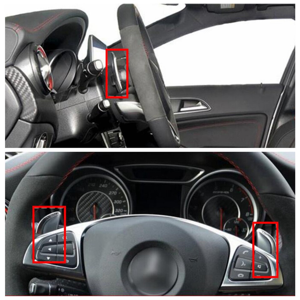 Steering Wheel Shift Paddle Shifter for Benz A/B/C/E/S-class GLA GLC ...