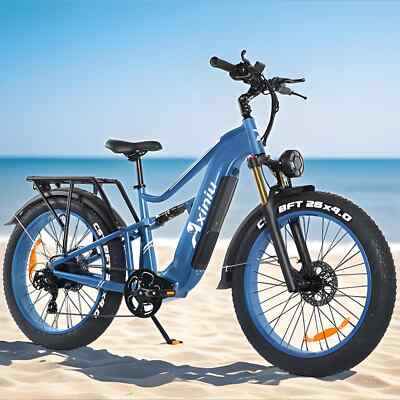 1800W E-Bike 38MPH 26" Fat Tire 52V Motor 30Ah Electric Bicycle For ...