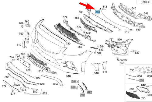 NEW MB C W205 FRONT DISTANCE SENSOR WIRING HARNESS A2055404191 ORIGINAL ...