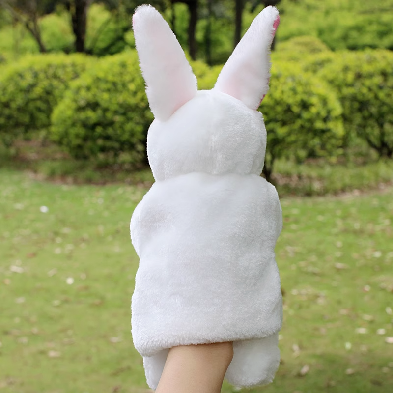 Cute Rabbit Plush Animal Hand Puppet Cartoon Doll Kid Gloves Toy ...