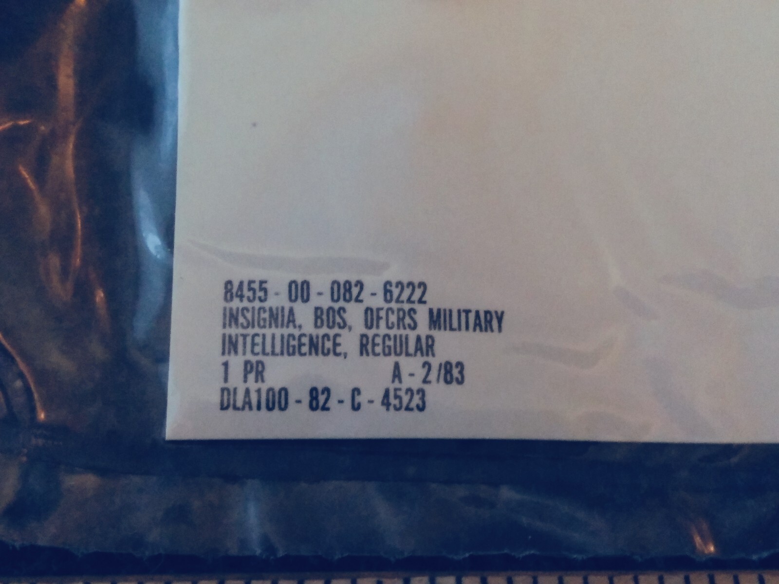 10 PAIRS OF - OFFICERS MILITARY INTELLIGENCE PINS - NEW SEALED 2/83 | eBay