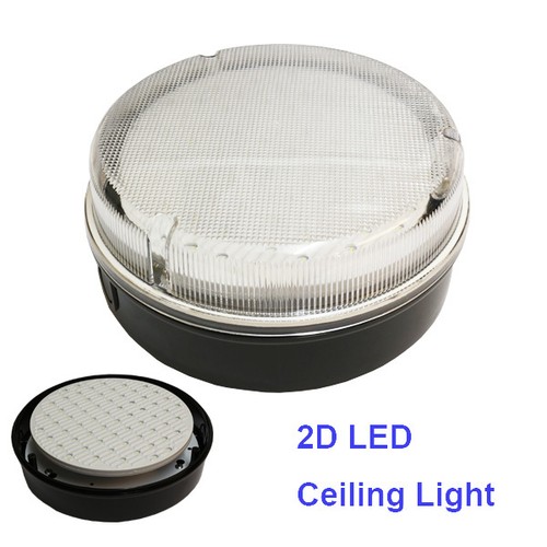 LED SMD 2D Round Ceiling Wall Light Fitting Bulkhead 9W 12W 4 Pin ...