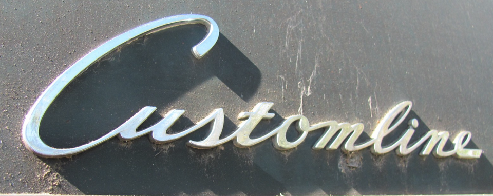 1952 FORD METEOR CUSTOMLINE FRONT FENDER EMBLEM BADGE GENUINE ORIGINAL ...