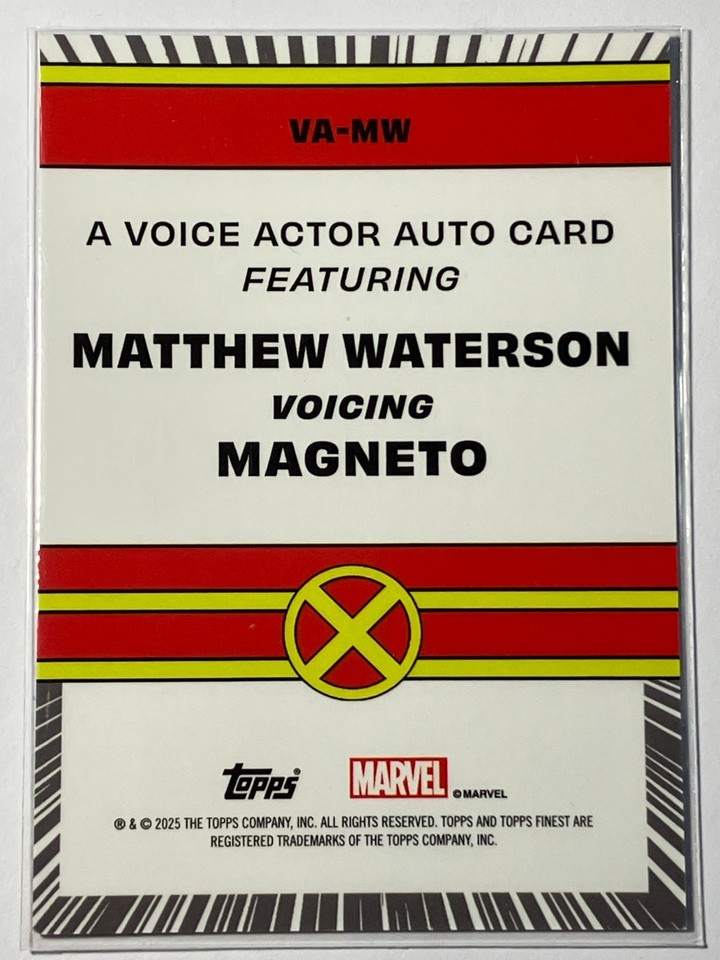 4 Autos! 2025 Topps Finest X-Men ‘97 Matthew Waterson - Magneto Auto ...