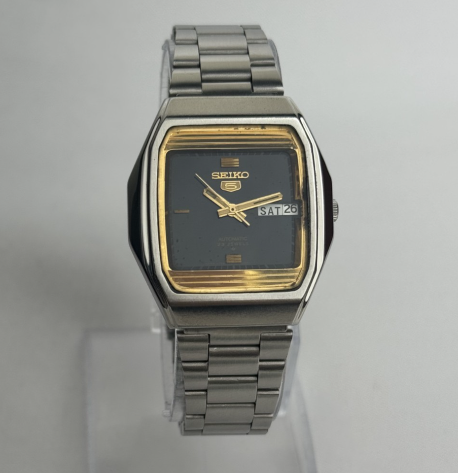TV Shape Seiko 5 Vintage Automatic 23J Analog Day/Date Men's Wrist ...