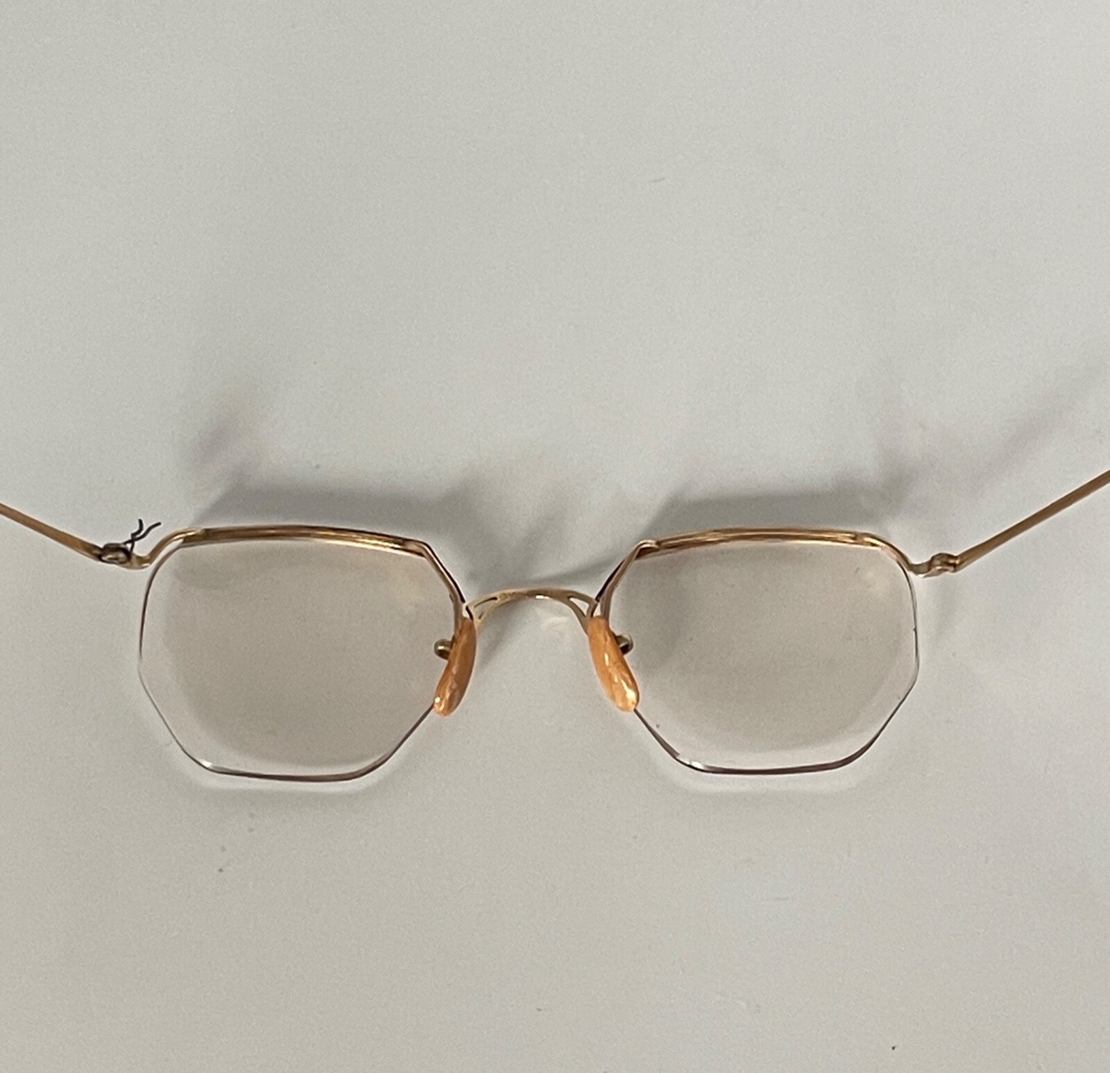 Antique Vintage Semi Rimmed Cable Temples 1/10 12k G.… - Gem