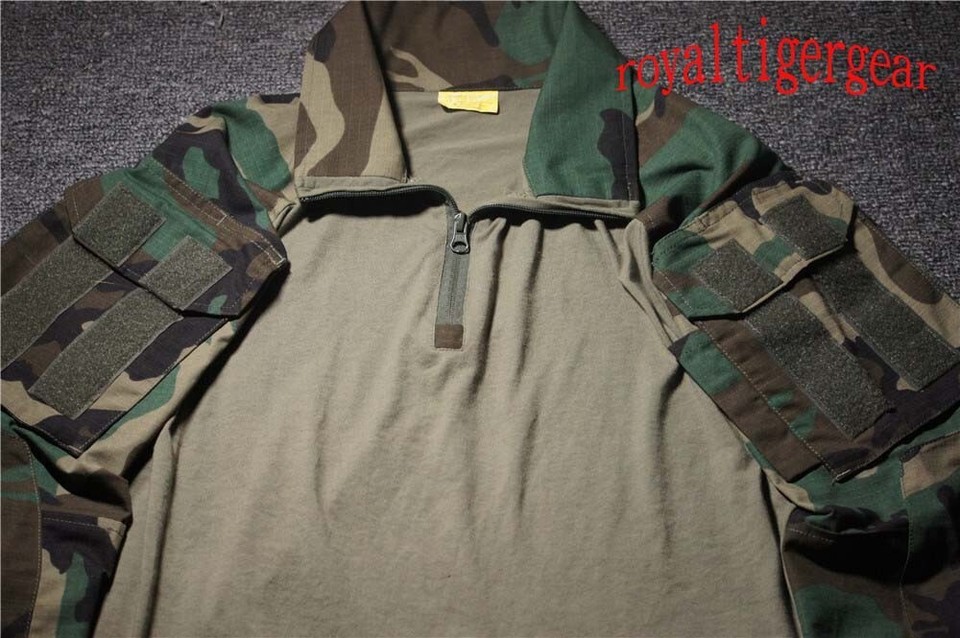 USMC Marines MARSOC M81 Woodland Camo Tactical Combat Top Shirt Uniform ...