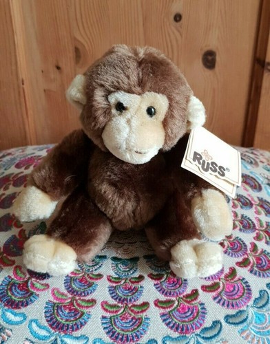 RUSS BERRIE LUV PET BROWN MONKEY PLUSH SOFT STUFFED ANIMAL TOY 7" | eBay
