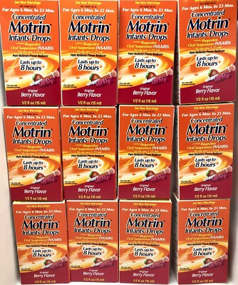 Motrin Infants Concentrated Drops Berry 0.5 oz Easy Dosage Syringe Lot ...