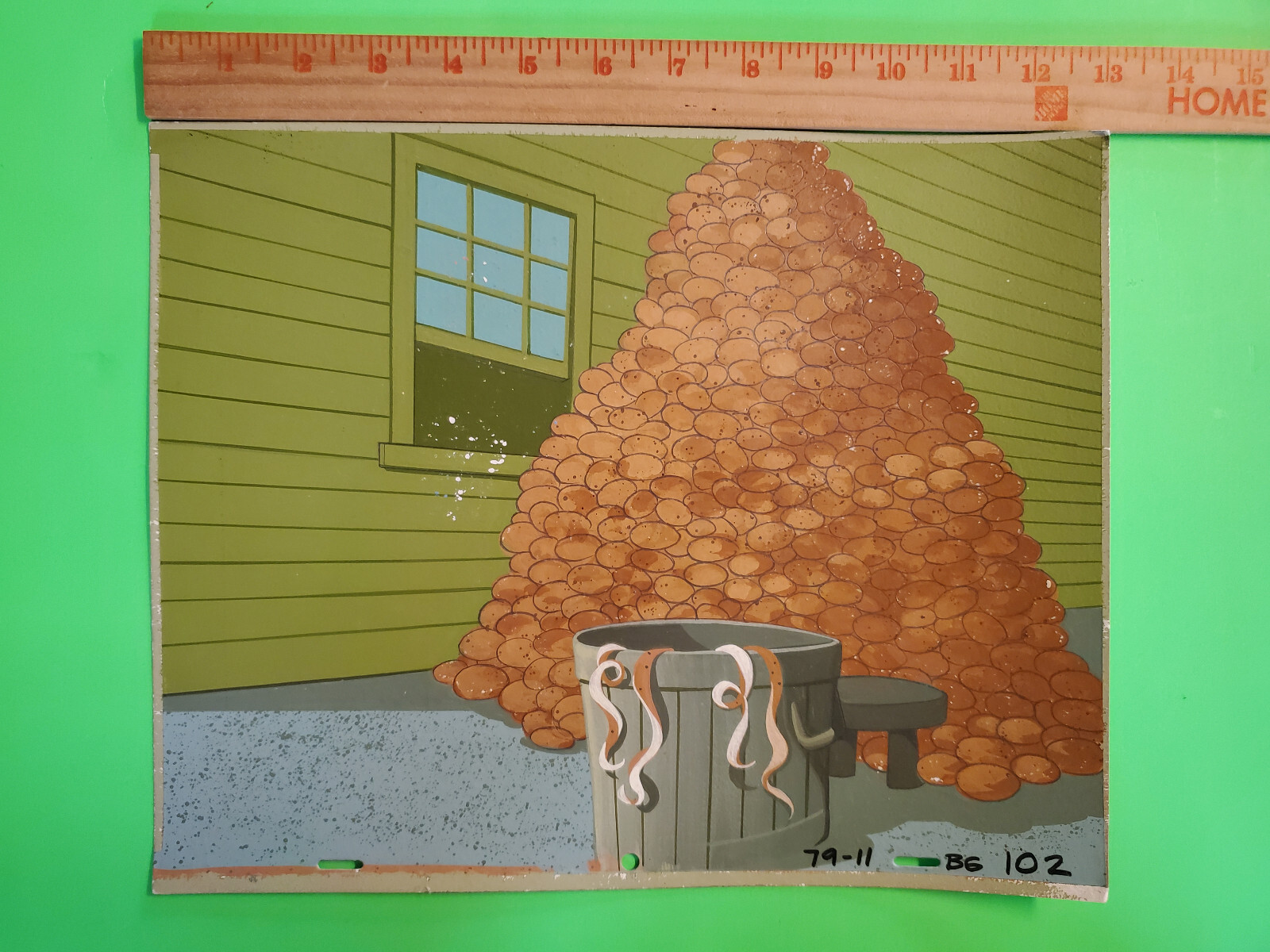 HAND PAINTED FILMATION BACKGROUND PRODUCTION CEL CELL DISNEY | eBay