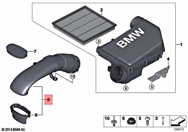 Genuine BMW X5 X6 F15 F16 X5 35i 35iX SAC SAV SUV AIR DUCT 13717629283 ...