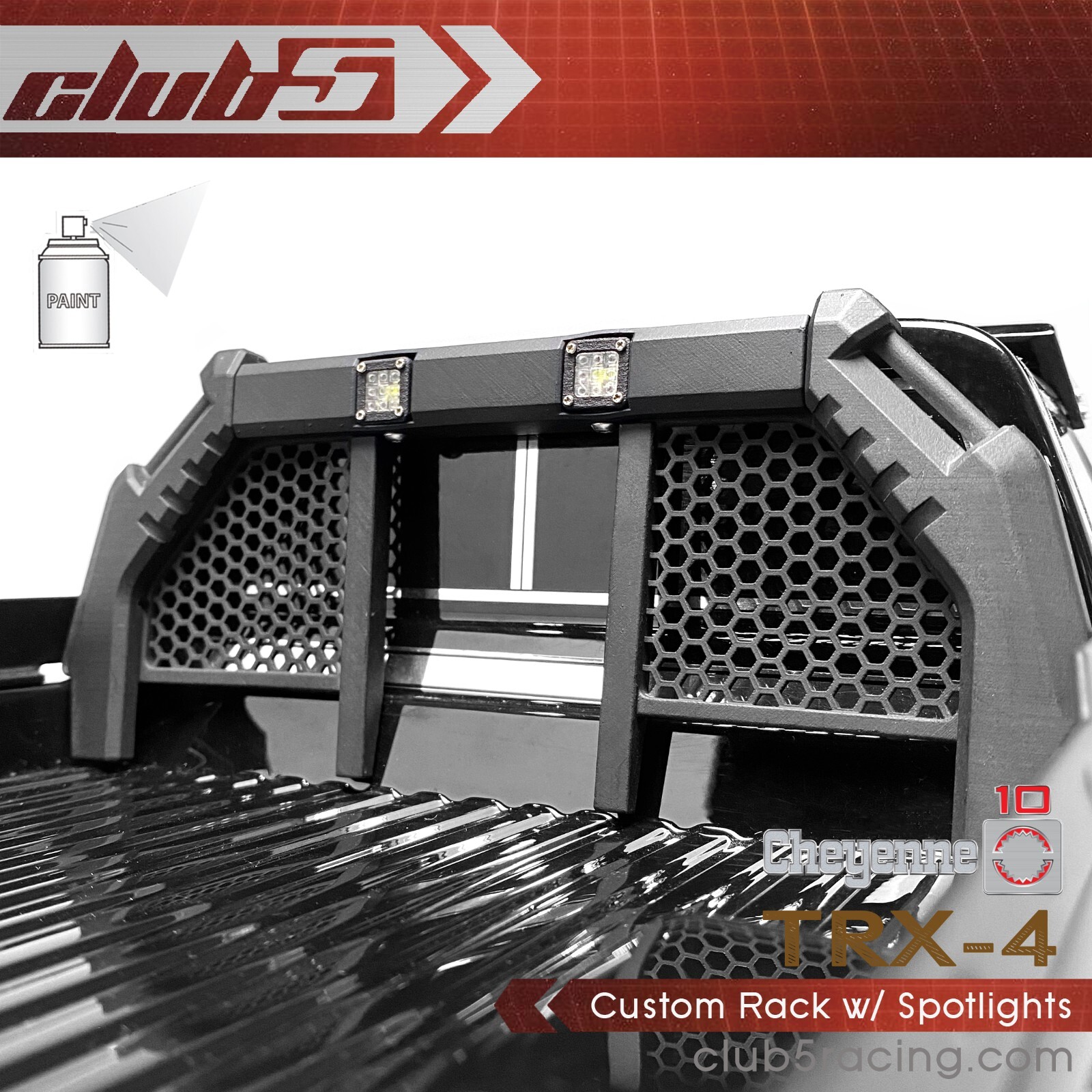 Custom Rear Rack w/ Spotlights for TRX-4 1979 K10 | eBay