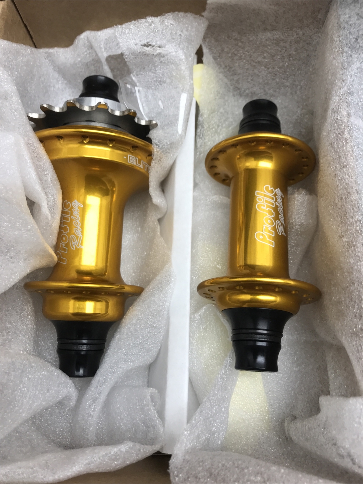 Profile Racing ELITE Race Hubs 36H 16T Set red/black/gold/polish | eBay