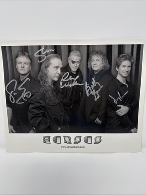 KANSAS band REAL hand SIGNED 8x10" Autographed ALL 5 members | eBay
