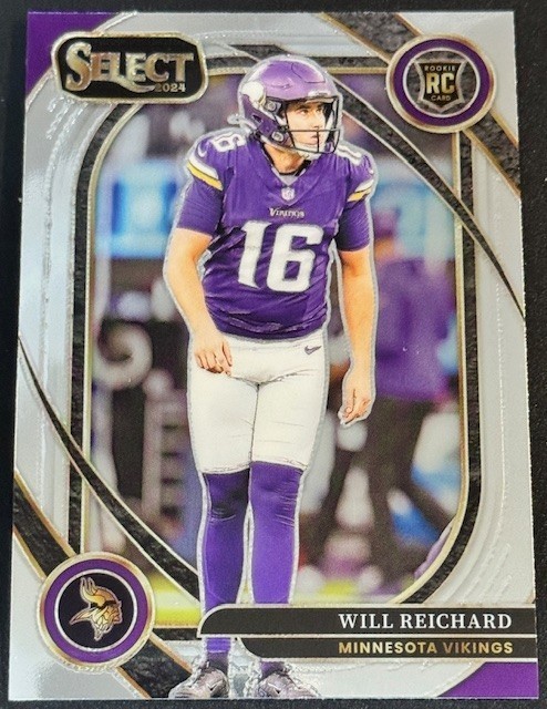 Will Reichard 2024 Panini Select Football - Minnesota Vikings #300 (RC ...