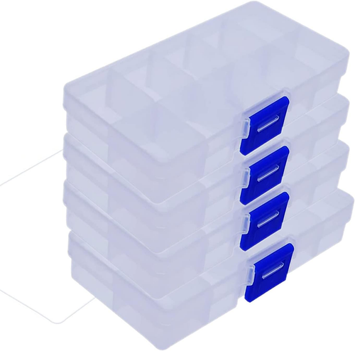 Plastic Jewelry Organizer Divider Storage Box Jewelry Earring Tool ...