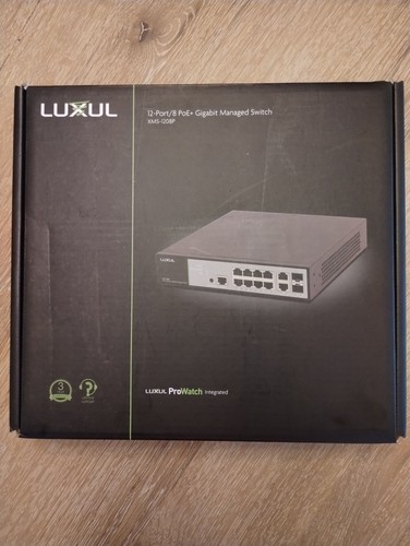 Luxul XMS-1208P 12-Port/8 PoEplus Gigabit Managed Switch - Black for ...