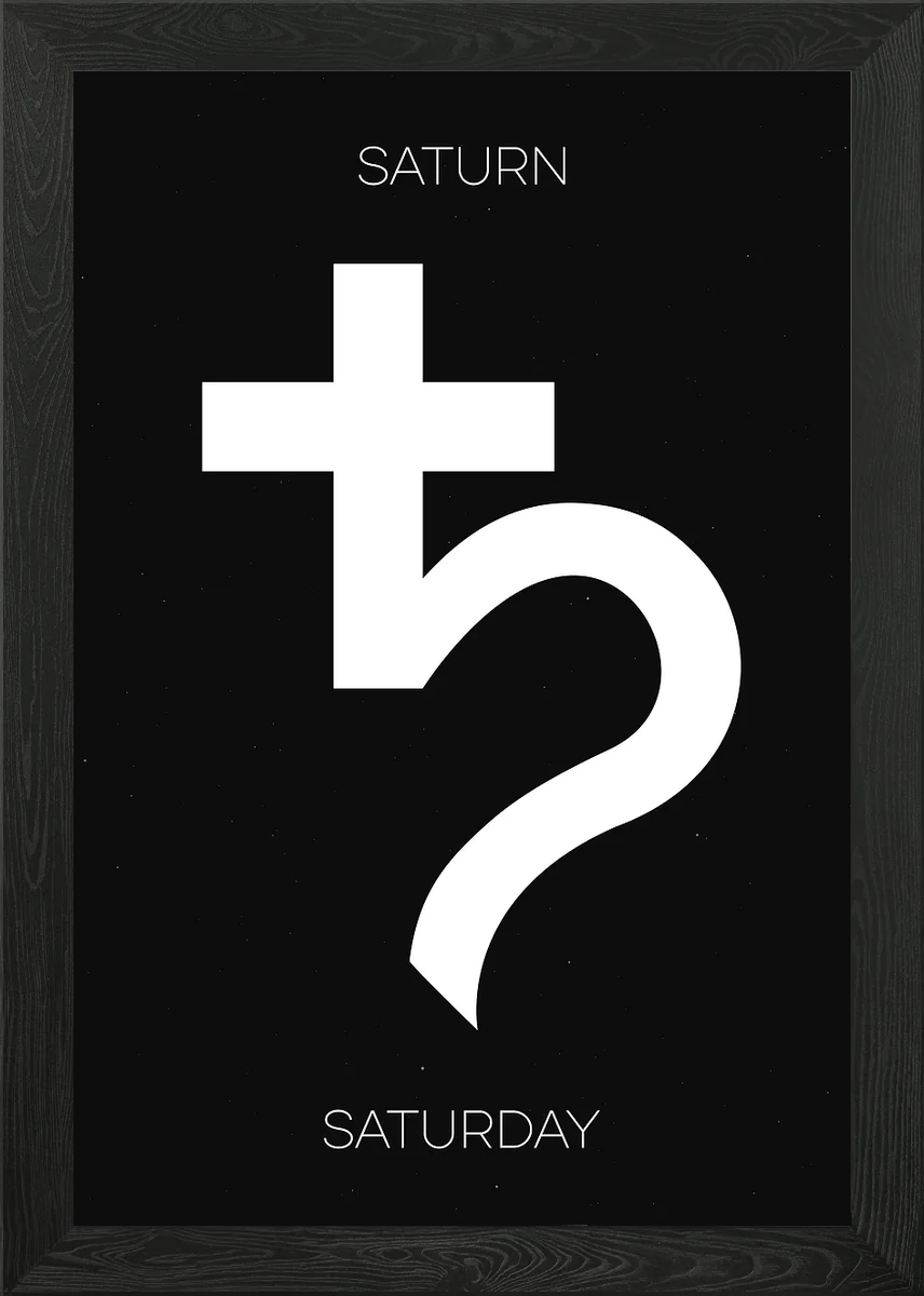 Saturday Saturn Framed Wall Art Poster Canvas Print Picture | eBay UK