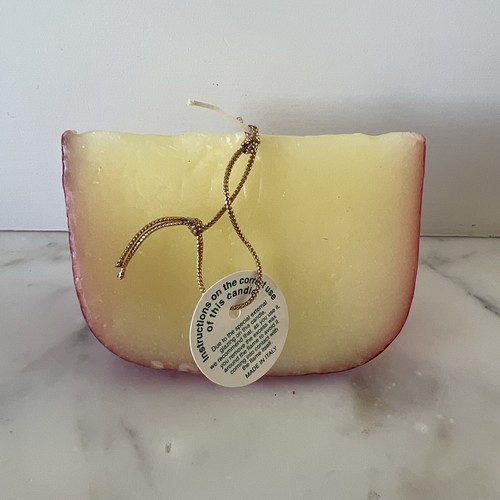 NWT vintage wedge gouda yellowcheese rind handcrafted gift candle made ...