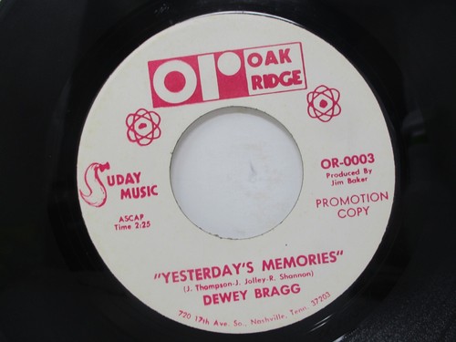 Dewey Bragg Yesterday's Memories / Searching My Heart for Love 45 Oak ...
