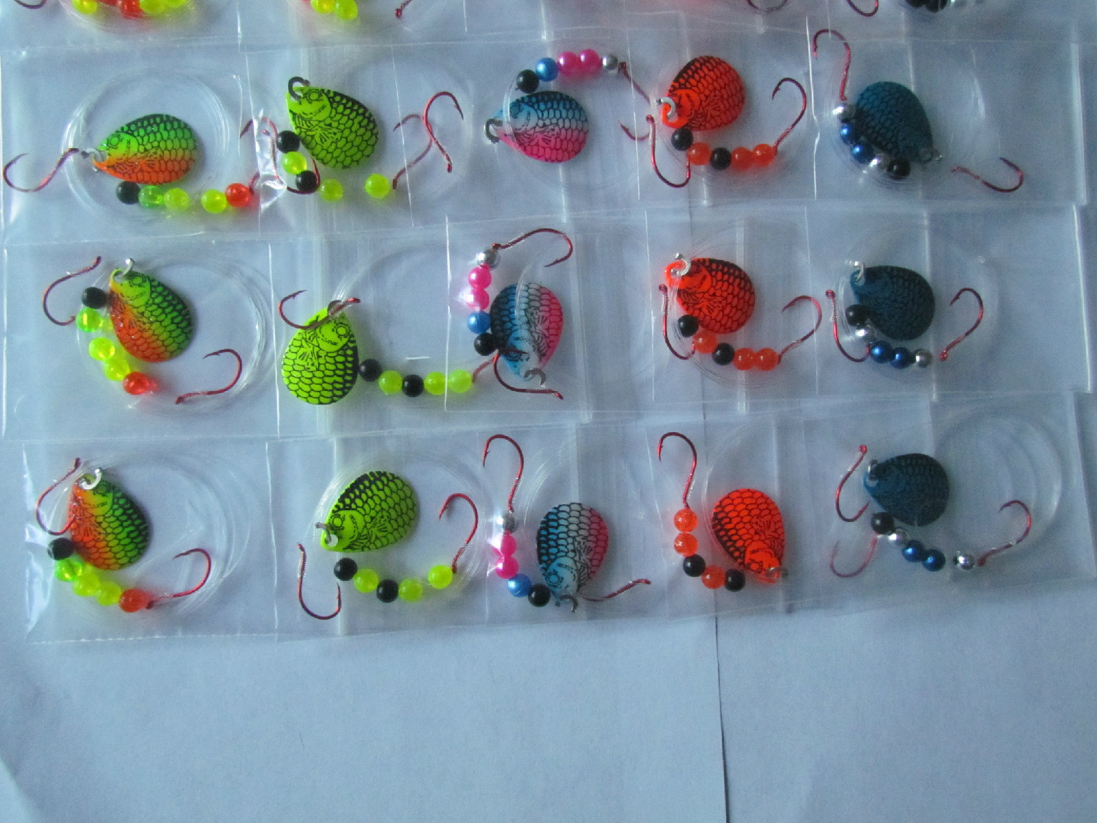 30 Spinner Rigs Leech Minnow Crawler Harness Walleye, Bass, Pike Size 3 ...