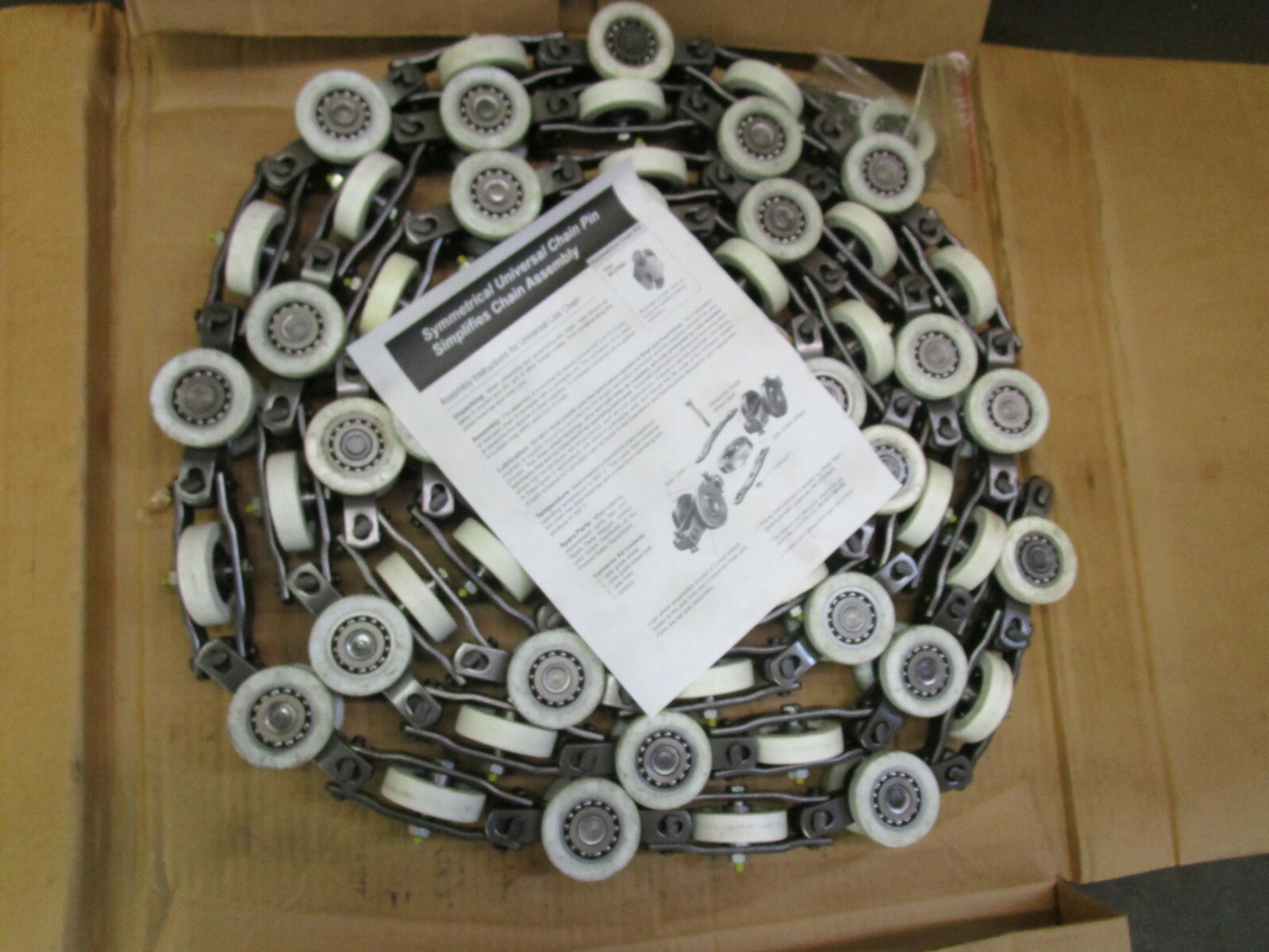 JERVIS B. WEBB COMPANY F27827 20'FT UNIBILT CHAIN WITH NYLON WHEEL | eBay