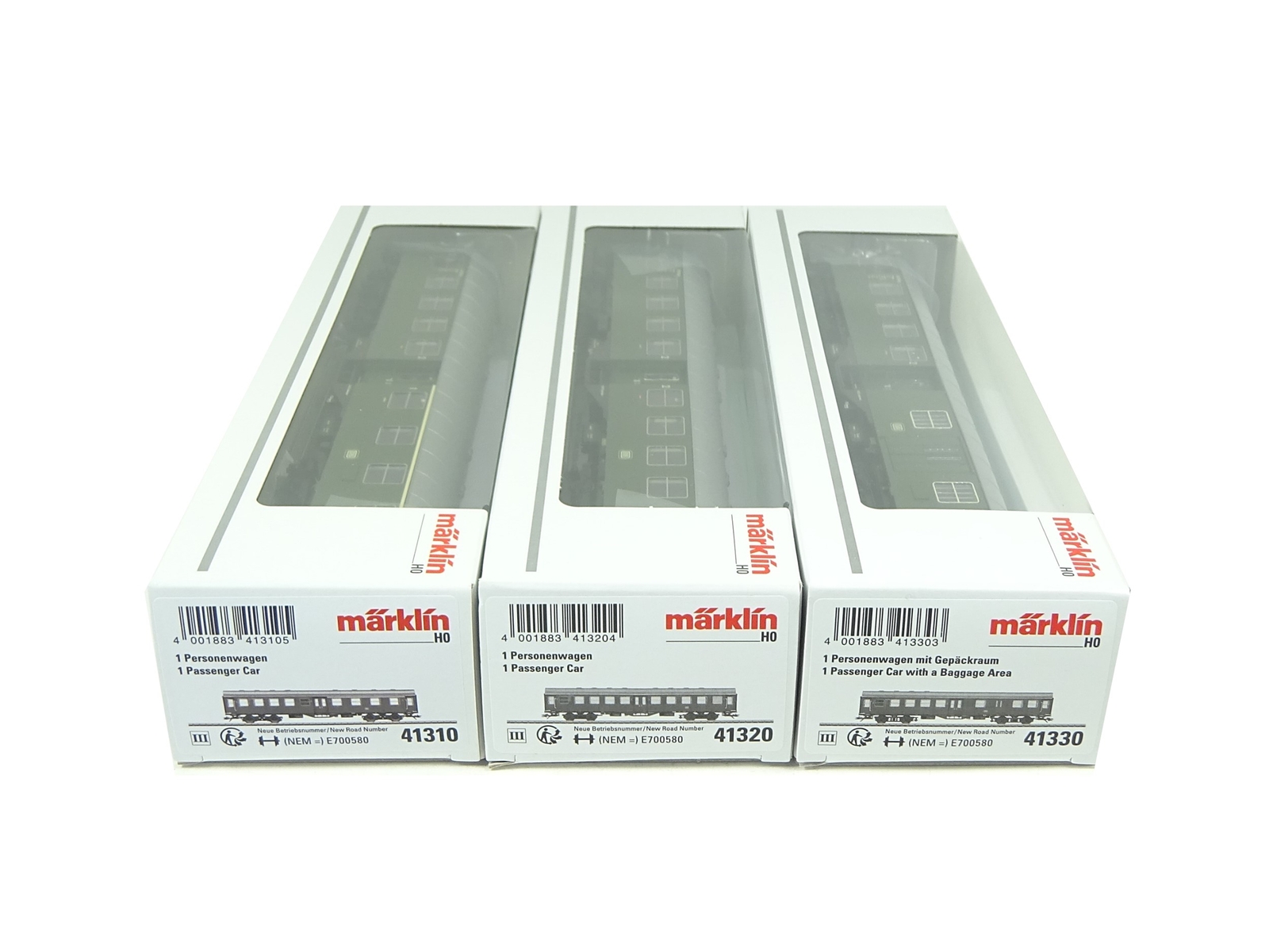 Personenwagen Umbauwagen Set DB 3 tlg. Märklin H0 41310, 41320, 41330 ...