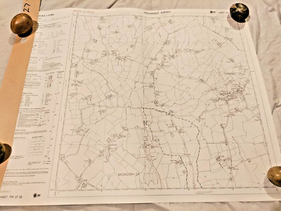 Original 1984 OS Map Suffolk TM27SE Brundish Laxfield Foals Green ...