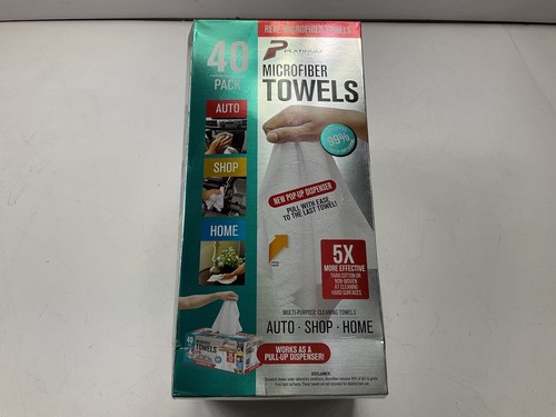 Machimpex MPX-454403 Platinum Microfiber Towels 12"x12" White Washable ...