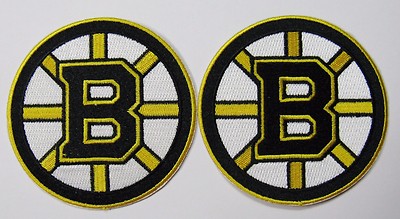 LOT OF (2) HOCKEY BOSTON BRUINS (3 1/2" ROUND) PATCH PATCHES TYPE C ...