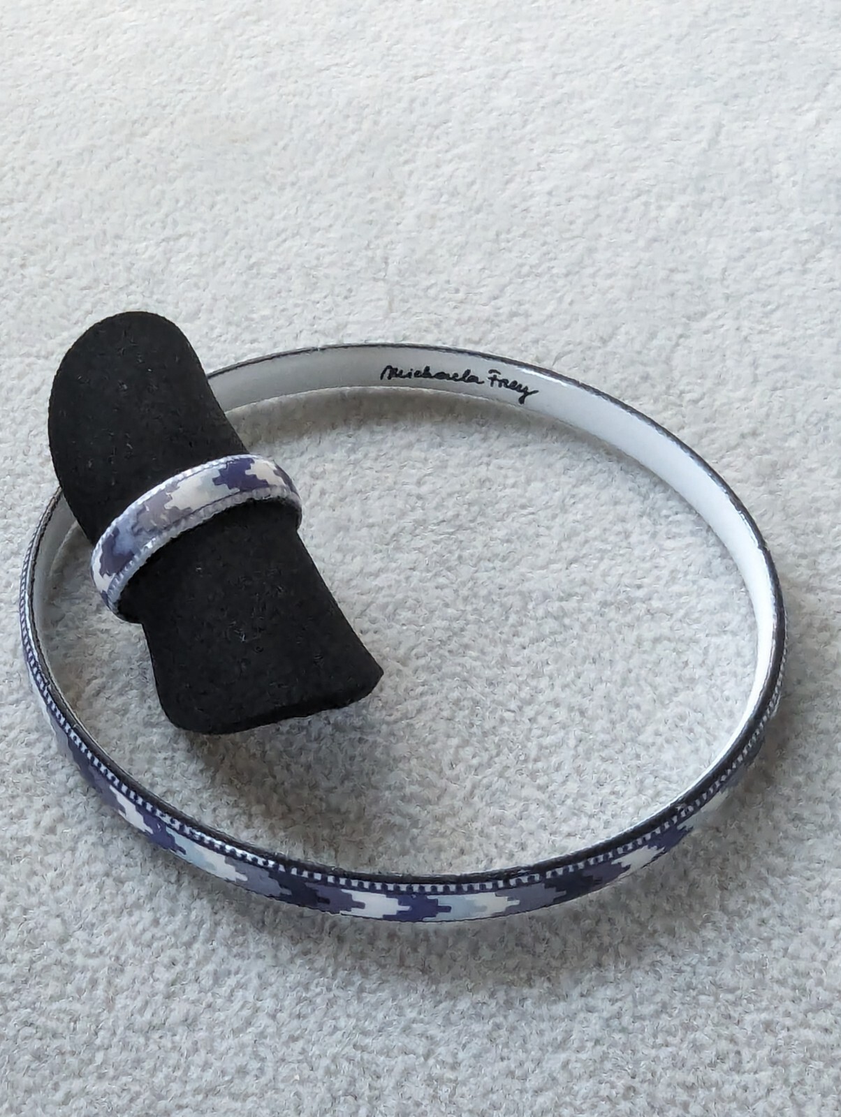 Damenring Emaille und 1 Armreif Emaille Firma Michaela Frey Ring wunderbarer | eBay.de