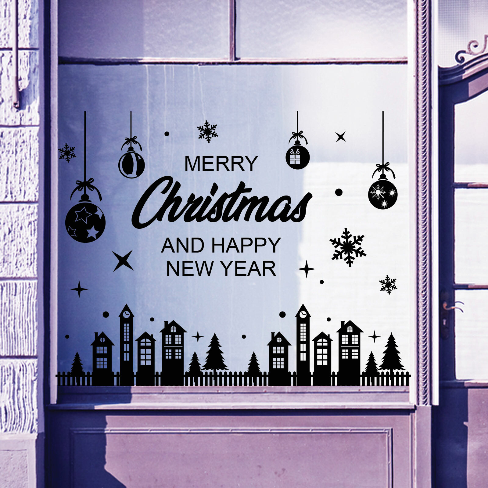 Christmas Shop Window Stickers Decals Display Xmas Wall Stickers ...