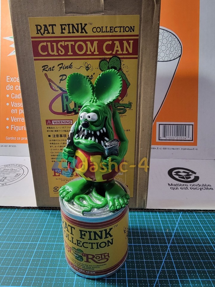 8" Rat Fink Fever Collection Ed "Big Daddy " Roth Green Rat Fink Figure ...