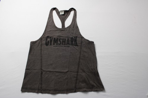 Gymshark Men's Oversized Fit Heritage Washed Stringer CA4 Onyx Grey ...