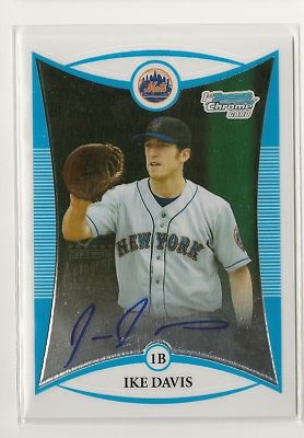 Ike Davis 2008 Bowman Chrome Draft Picks Prospect Autograph Auto # ...