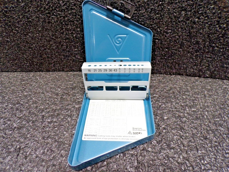12 piece Bowmalloy Quad Cut tap & drill set no. 20878 (CASE ONLY) (K ...
