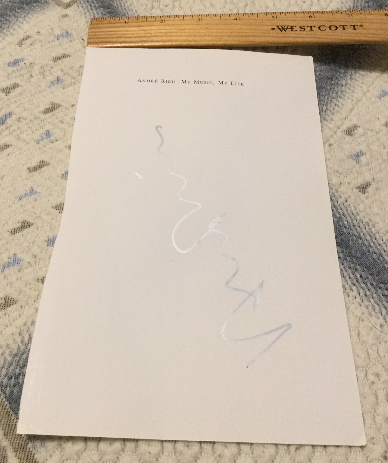 Andre Rieu Acclaimed Classical Violinist Music Signed Autograph Cut ...