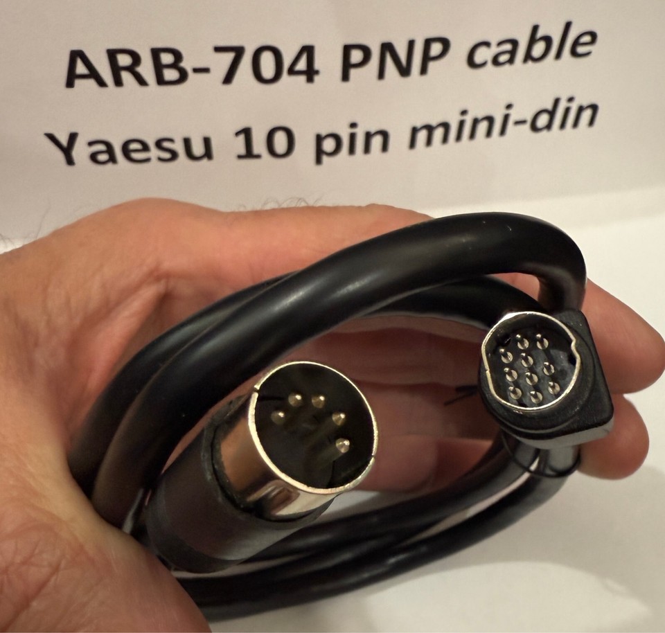 ARB-704 PNP cable, Yaesu 10 pin mini-din to 5 pin DIN for amplifier ...