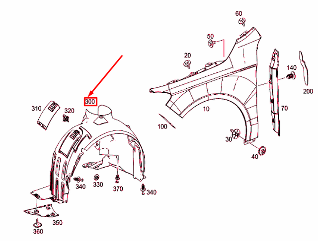 Mercedes-Benz Fender Liner A2466900100 Black for sale online | eBay