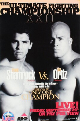 UFC 22 XXII Only One Champions Tito Ortiz Ultimate Fighting Poster wall ...