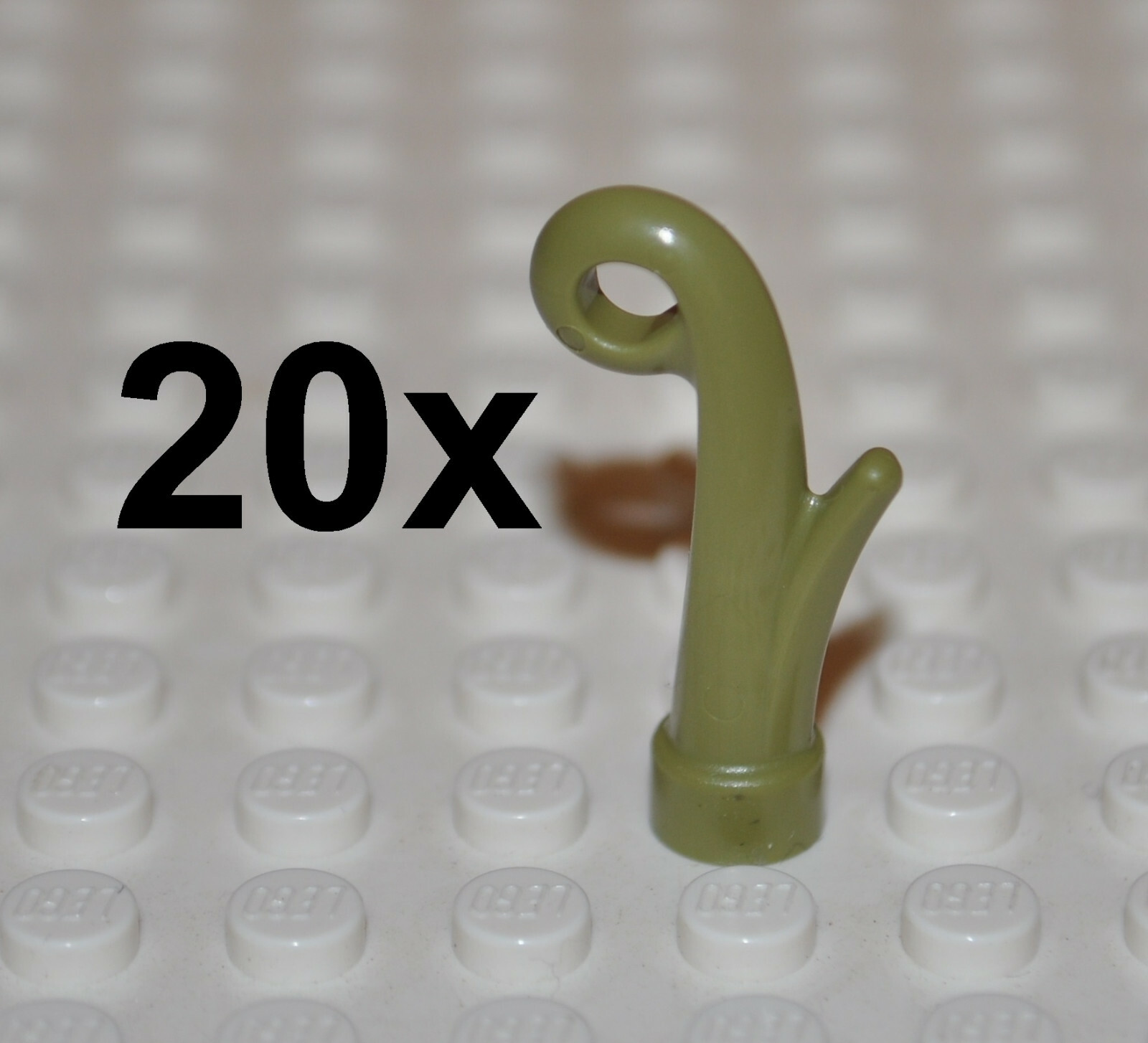 LEGO PARTS - 20X OLIVE GREEN GRASS STEM/PLANT/COILED GROUND COVER 15279 ...