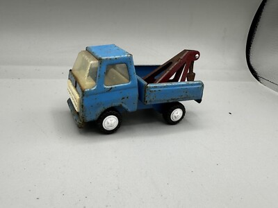 Vintage Pressed Steel Blue Tow Truck Toy | eBay