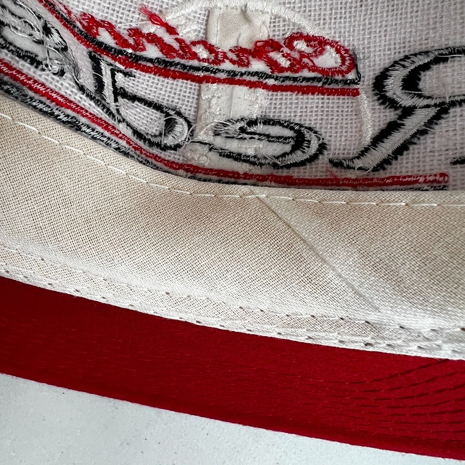 New Vintage Cincinnati Reds Linen Hat Logo Athletic Beige Script ...