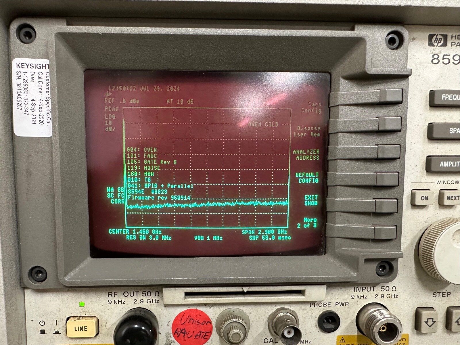 HP 8594E 9 KHz-2.9 GHz Spectrum Analyser | eBay