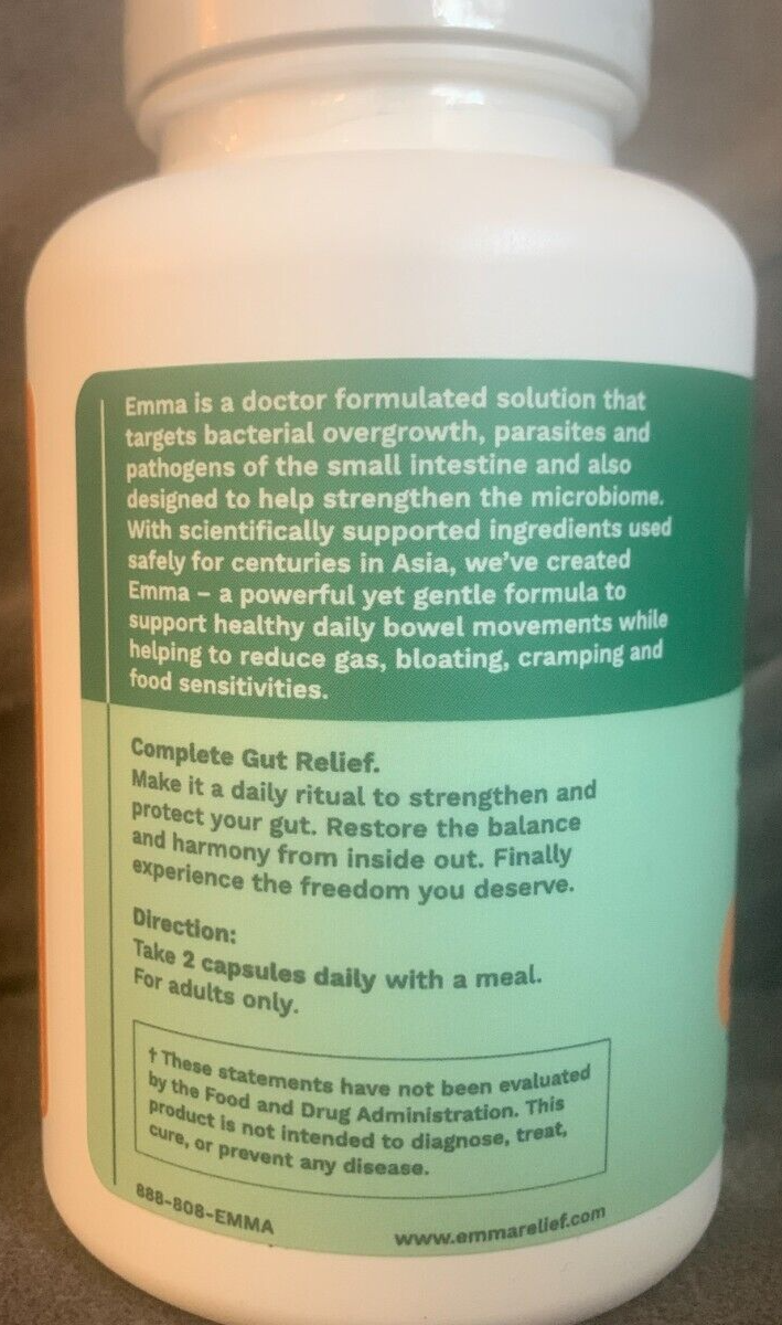Emma Relief Supplement by Konscious Solution for Gut Health Issues 60 ...